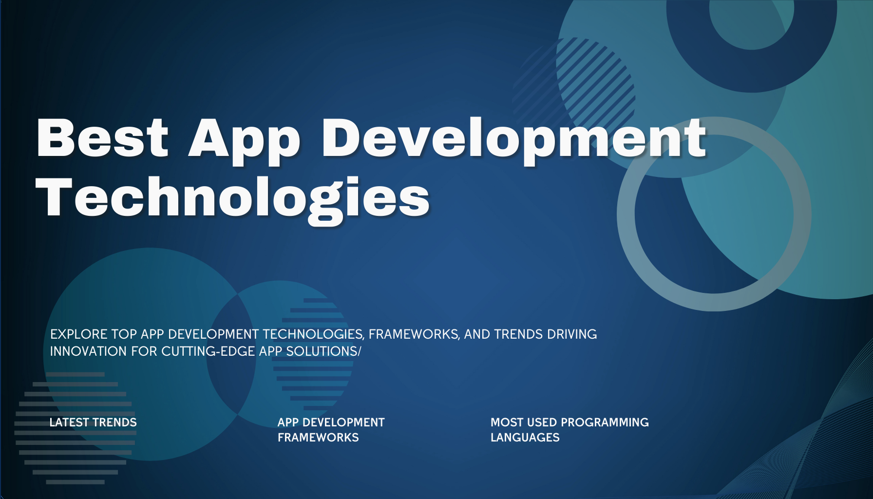 Best App Development Technologies - Jigya